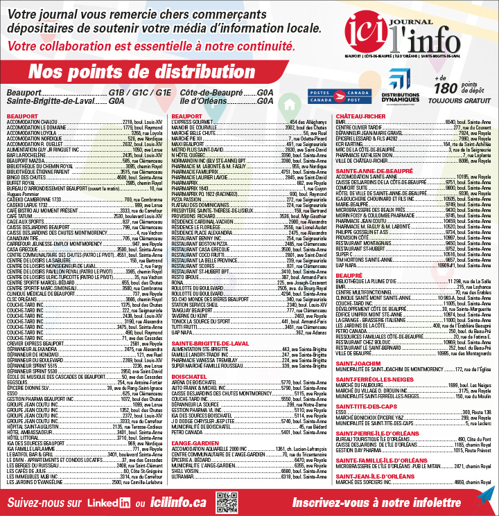 Journal Ici L'info - Économie - Plus de 180 points de distribution pour ...